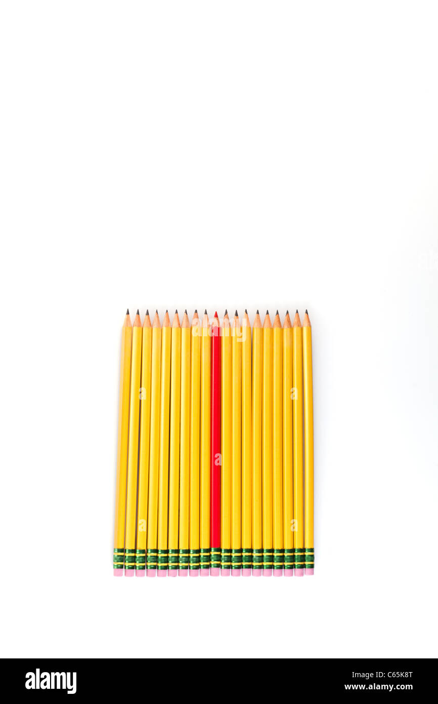 One yellow pencil hi-res stock photography and images - Alamy