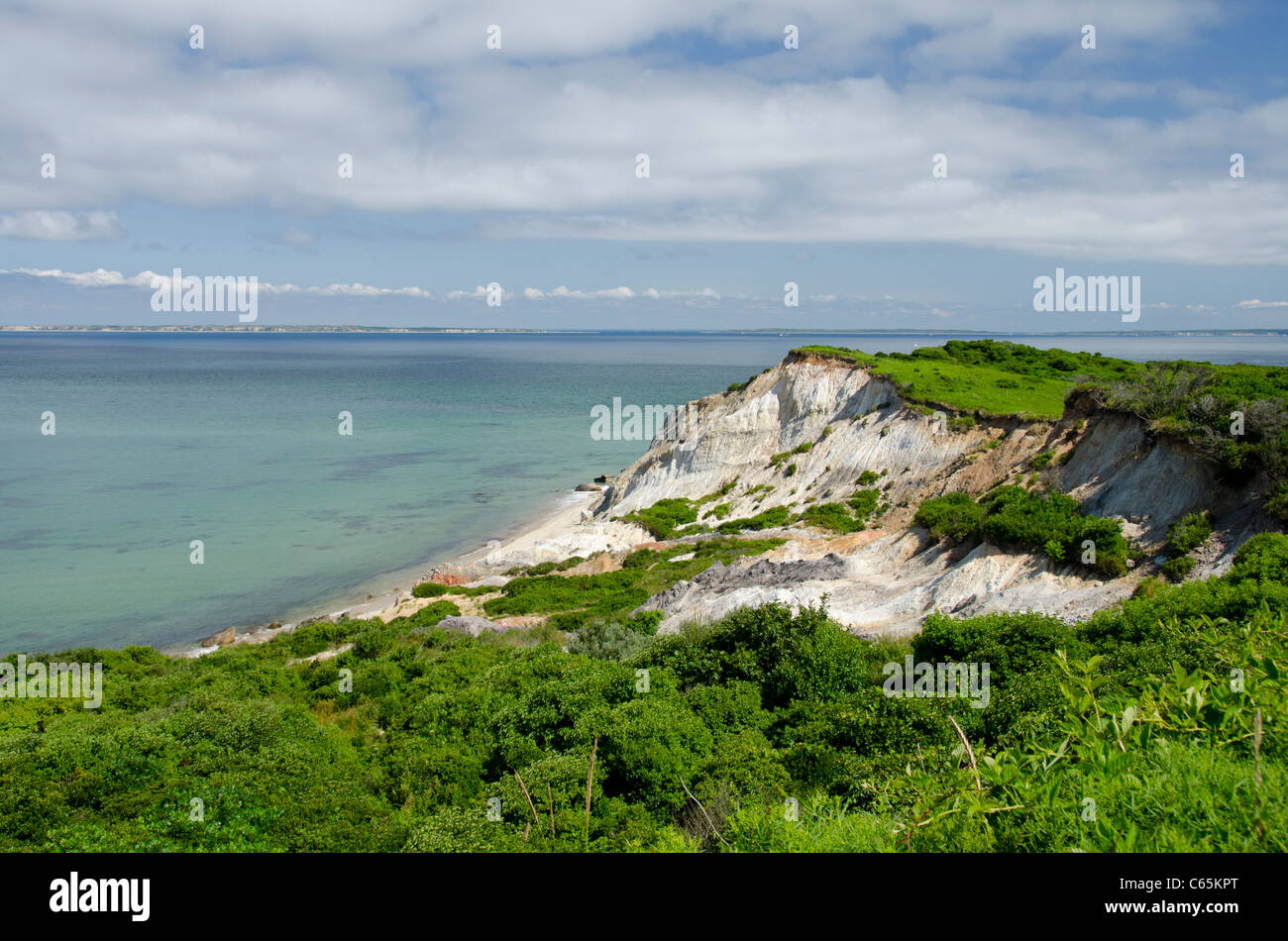Massachusetts, Martha's Vineyard, Aquinnah. Coastal view of the ...