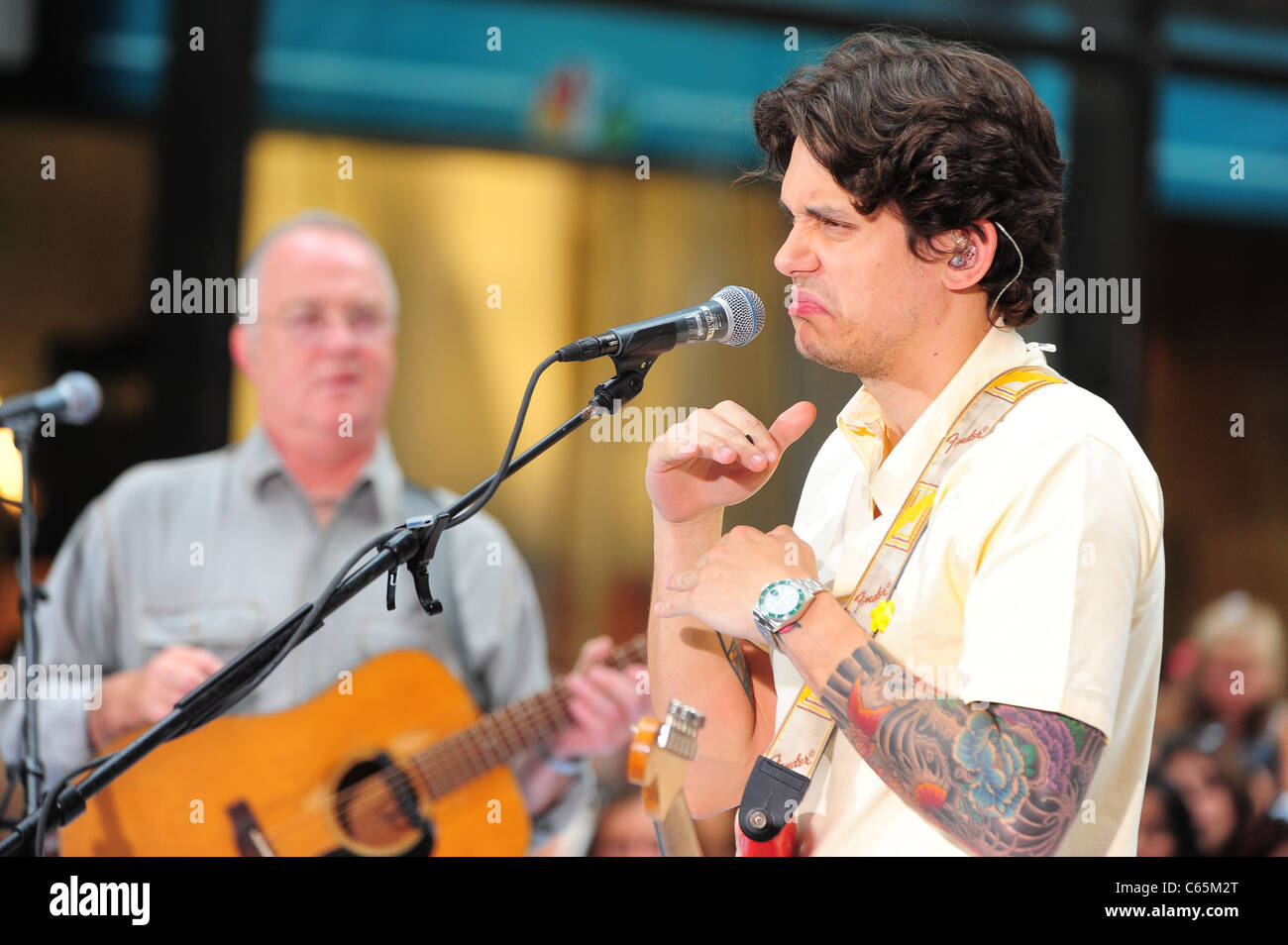 John Mayer on stage for NBC Today Show Concert with John Mayer ...