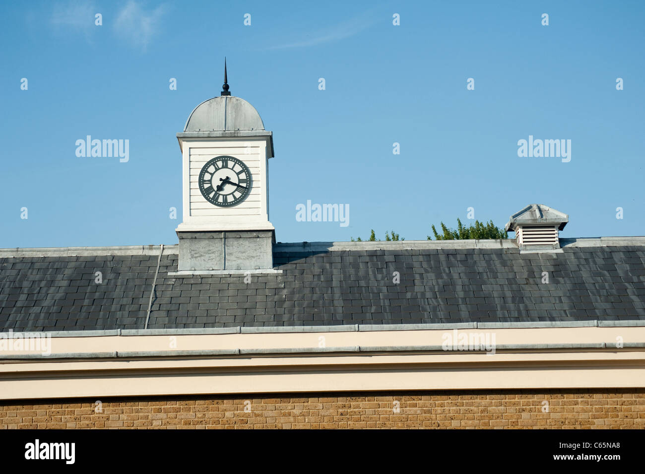 Clock, tower and roof Stock Photo - Alamy