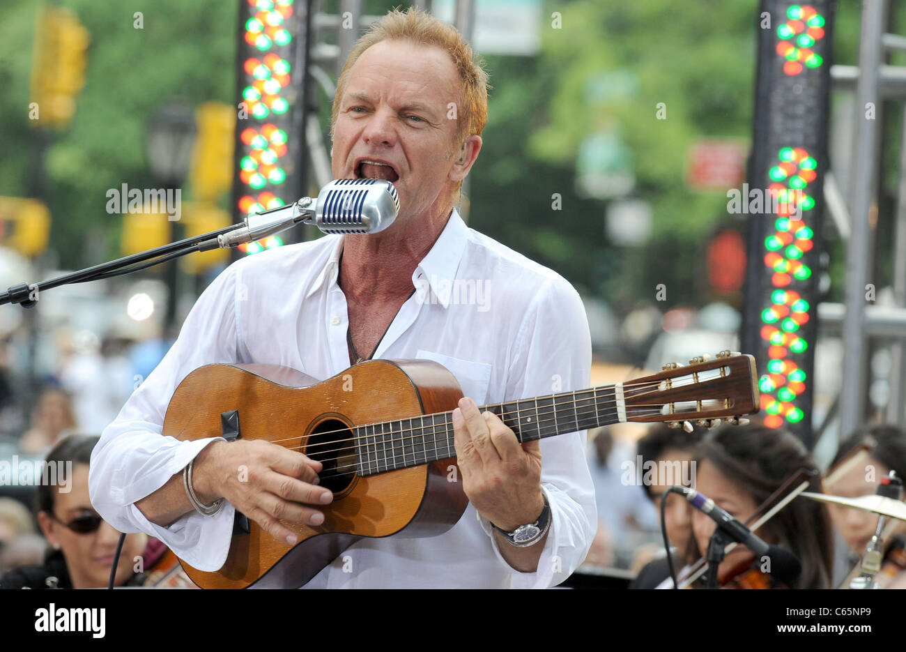 Sting on stage for The Early Show Concert Featuring STING, CBS Early ...
