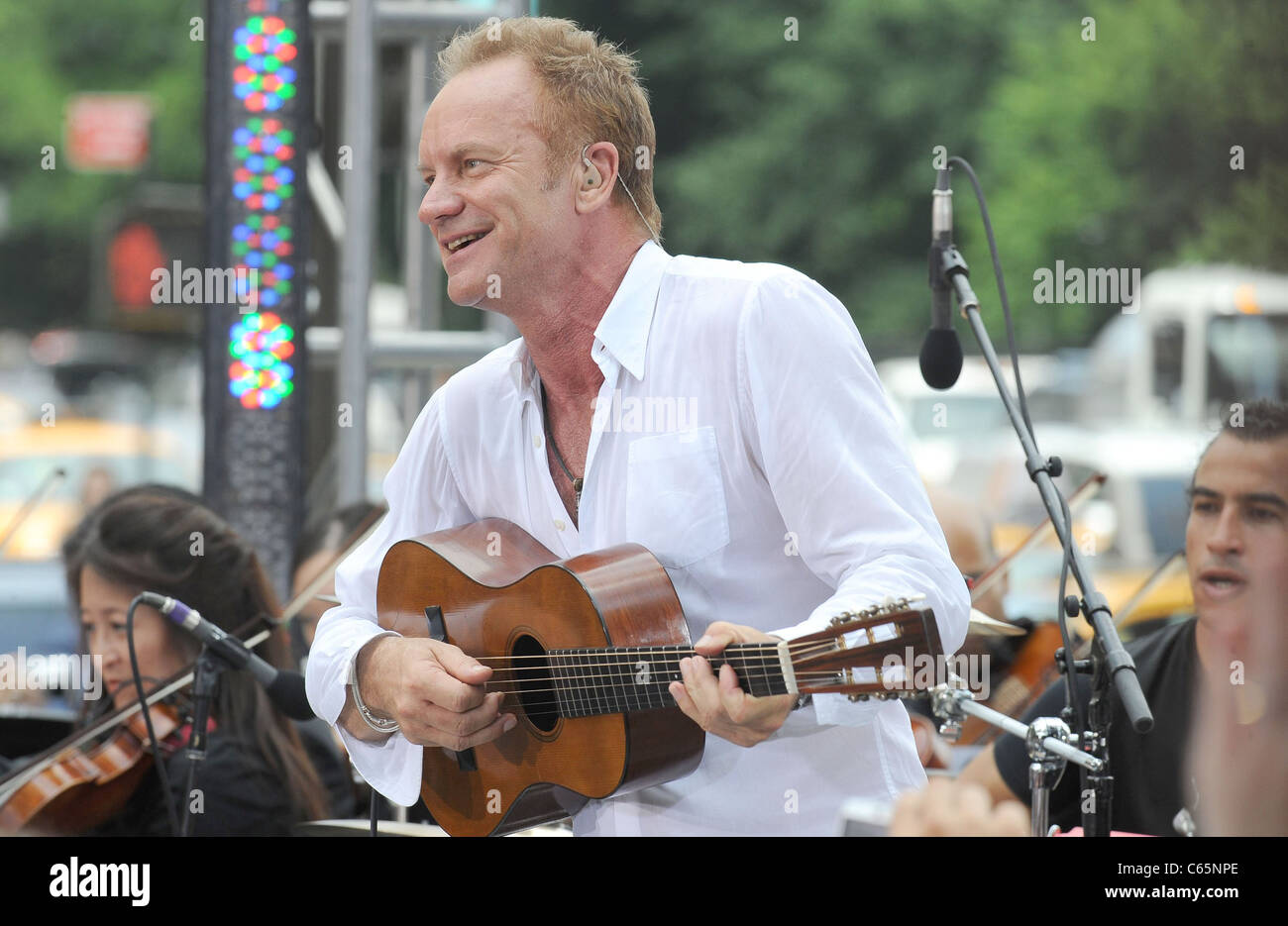 Sting on stage for The Early Show Concert Featuring STING, CBS Early ...
