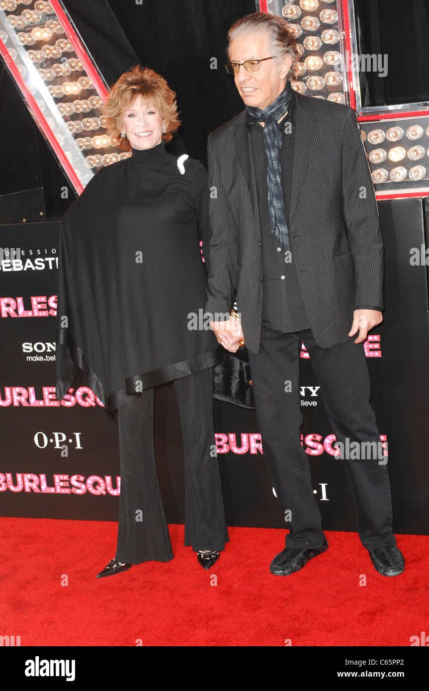 Jane Fonda, Richard Perry at arrivals for BURLESQUE Premiere, Grauman's ...