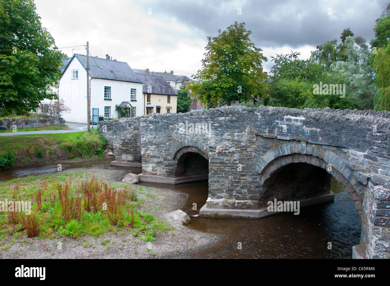 Clun Bridge over river Clun Stock Photo - Alamy