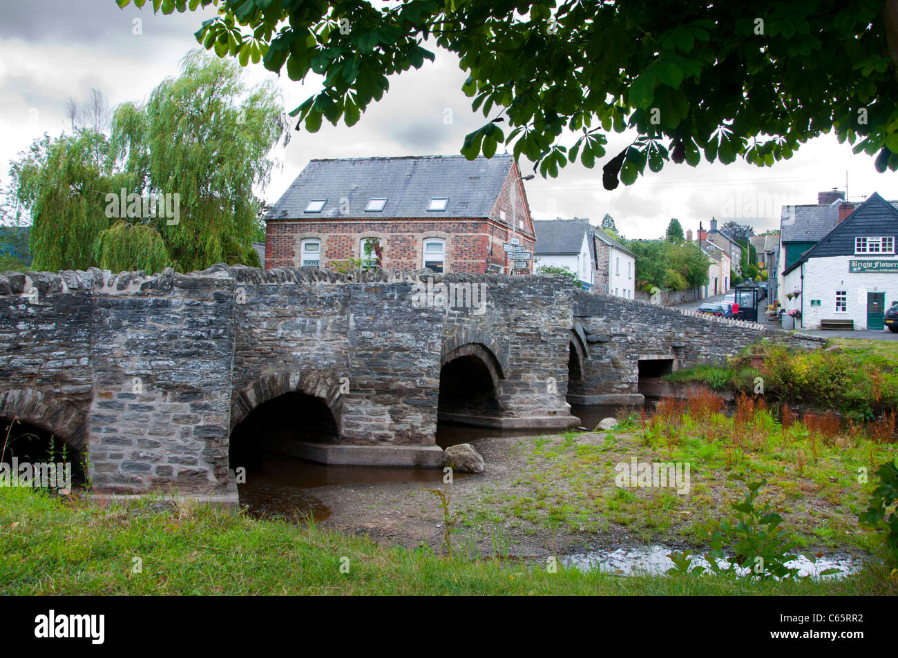 Clun Bridge over river Clun Stock Photo - Alamy