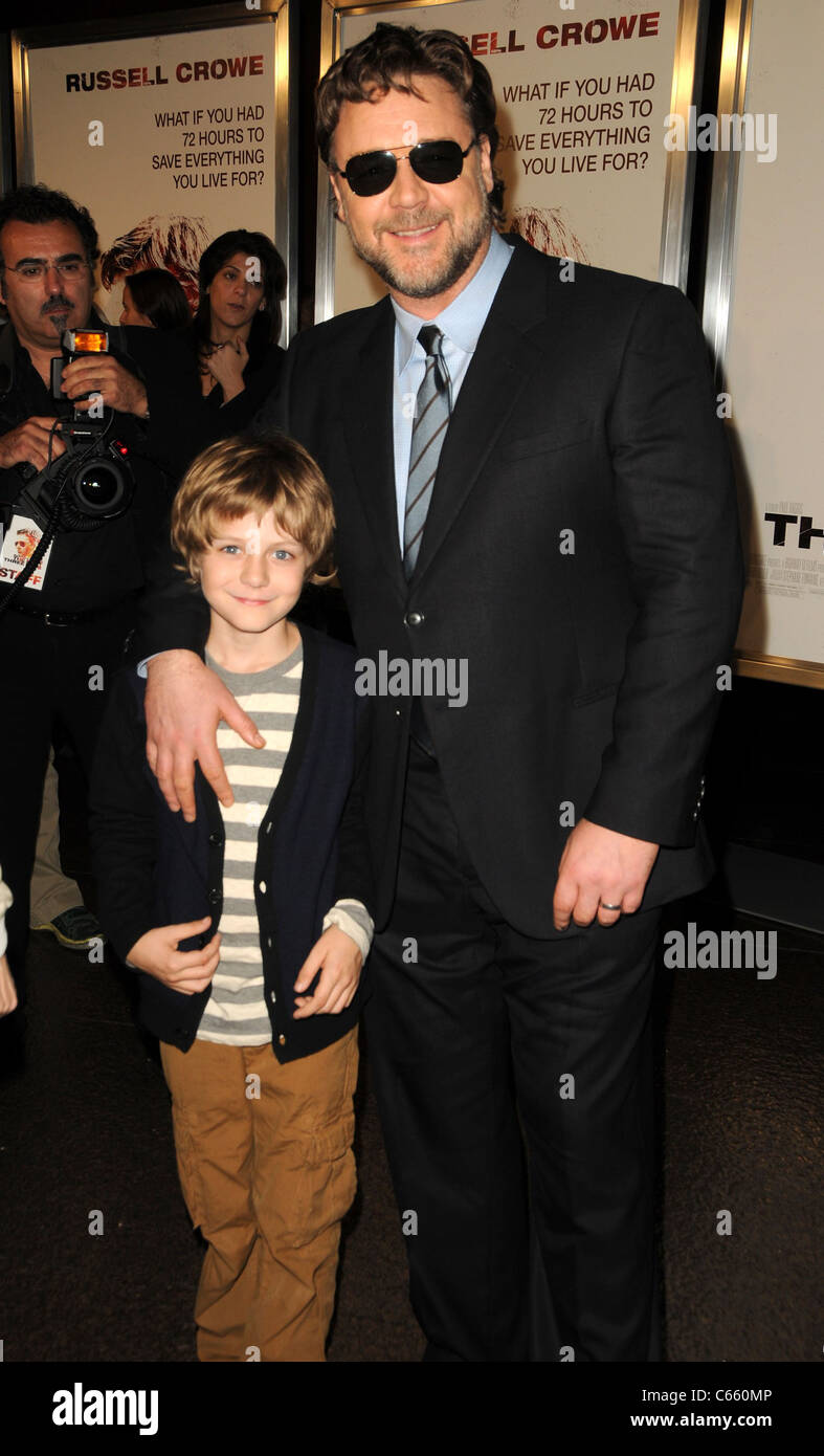 Ty Simpkins Russell Crowe At Arrivals For The Next Three Days Premiere