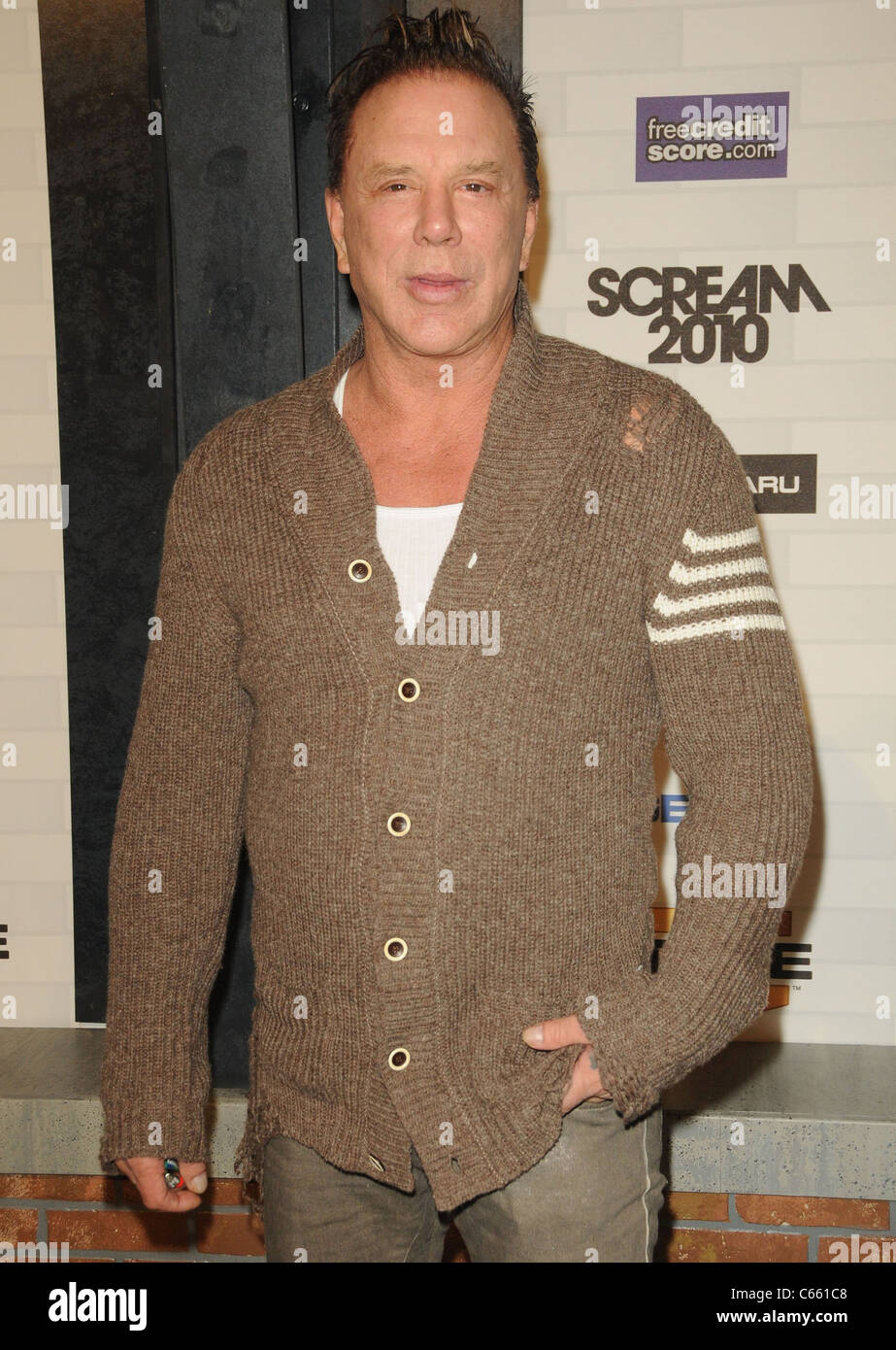 Mickey Rourke at arrivals for Spike TV’s SCREAM 2010, Greek Theatre ...