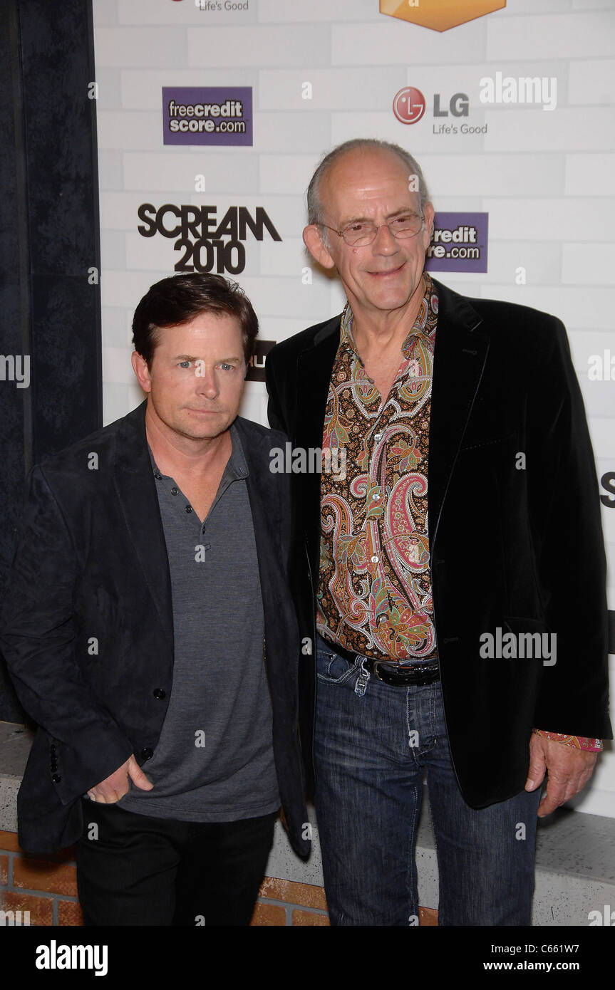 Michael J. Fox, Christopher Lloyd at arrivals for Spike TV’s SCREAM ... Michael J. Fox, Christopher Lloyd at arrivals for Spike TV’s SCREAM ...