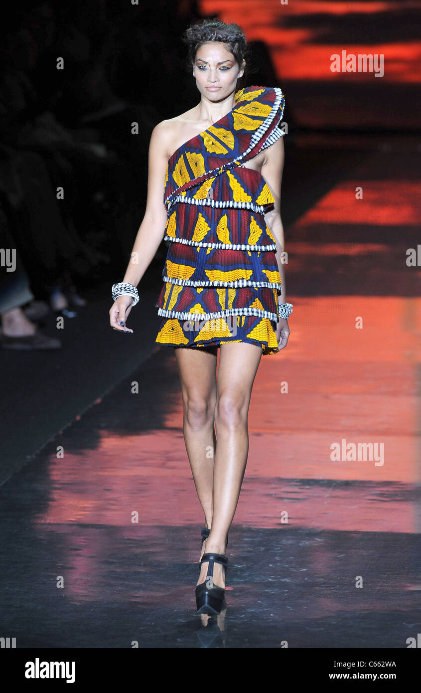 Runway model on the runway for L.A.M.B. Spring/Summer 2011 Fashion ...