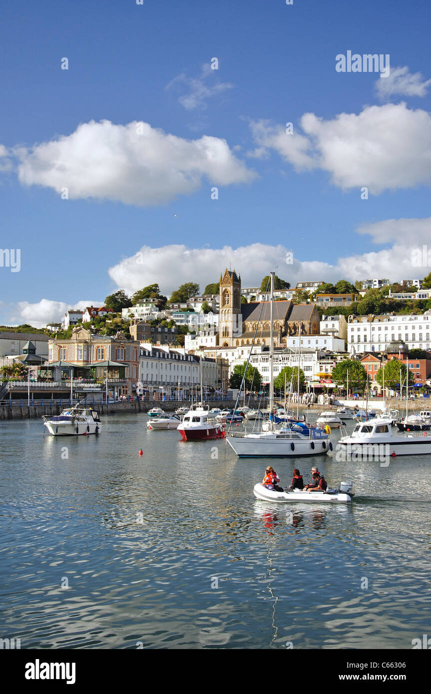 Town and harbour view, Torquay, Devon, England, United Kingdom Stock ...