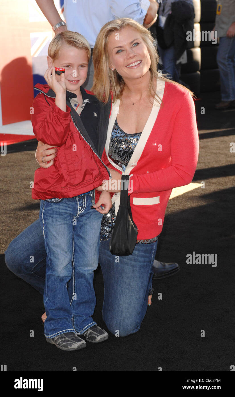 Alison Sweeney, son Benjamin Edward Sanov at arrivals for CARS 2 World ...