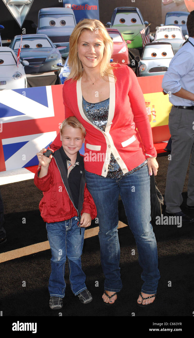 Alison Sweeney, son Benjamin Edward Sanov at arrivals for CARS 2 World ...