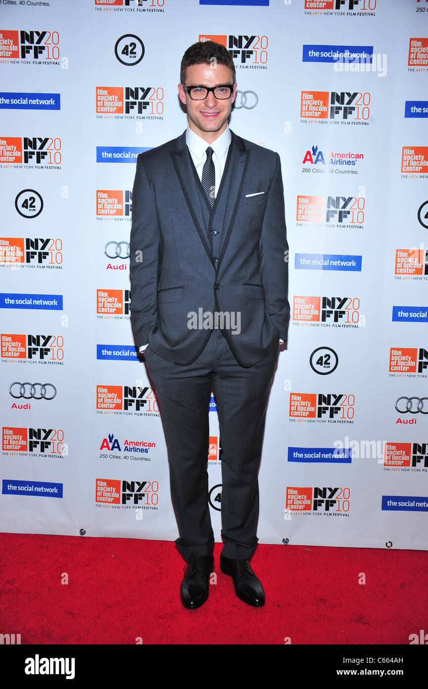 Justin Timberlake at arrivals for The 48th New York Film Festival ...