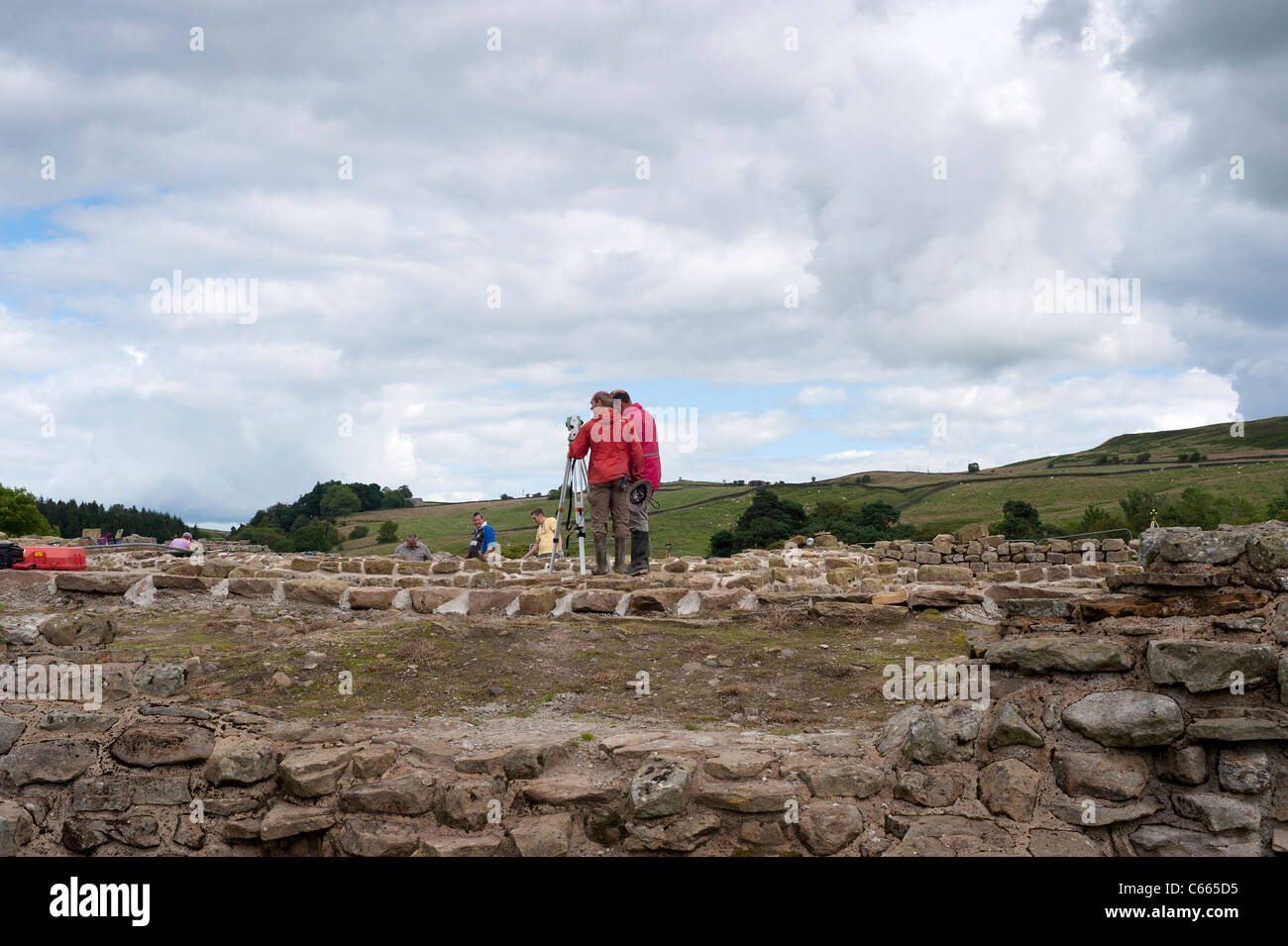 Vindolanda Roman Fort, archaeological excavations Stock Photo - Alamy
