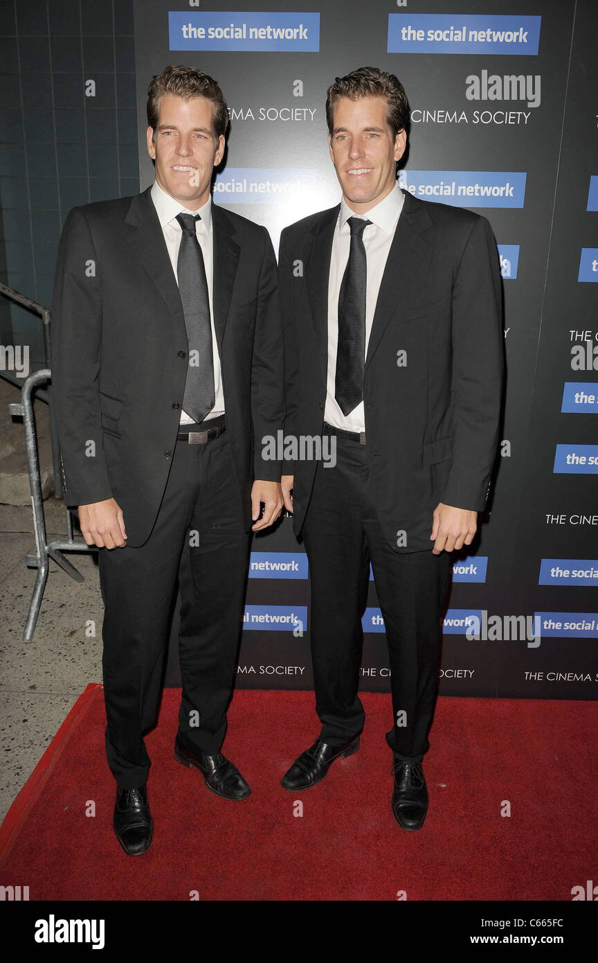 Cameron Winklevoss, Tyler Winklevoss at arrivals for The 48th New York ...