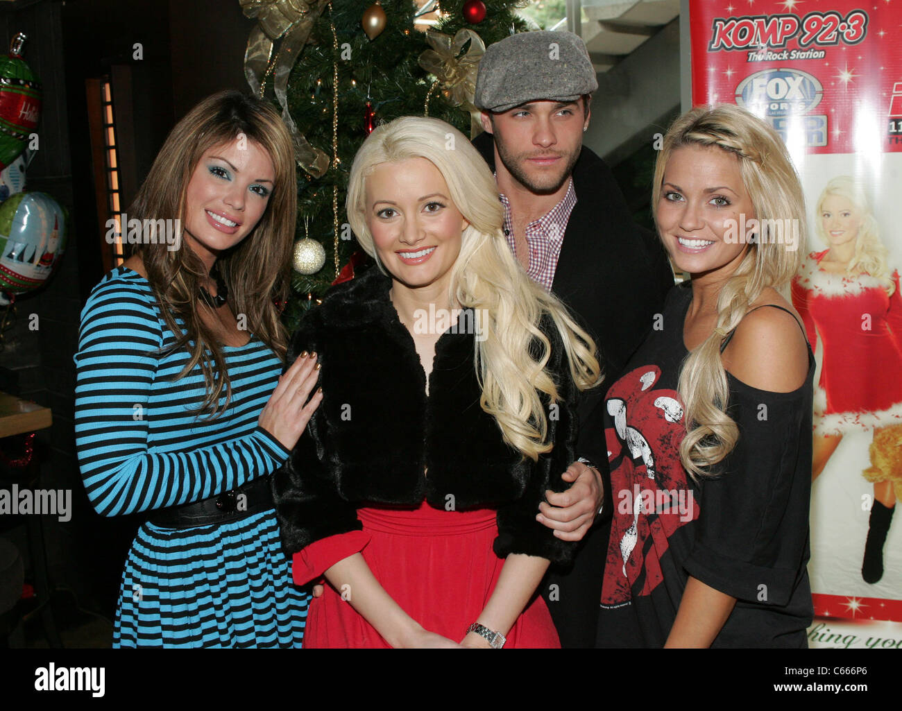 Laura Croft, Holly Madison, Josh Strickland, Angel Porrino at a public ...