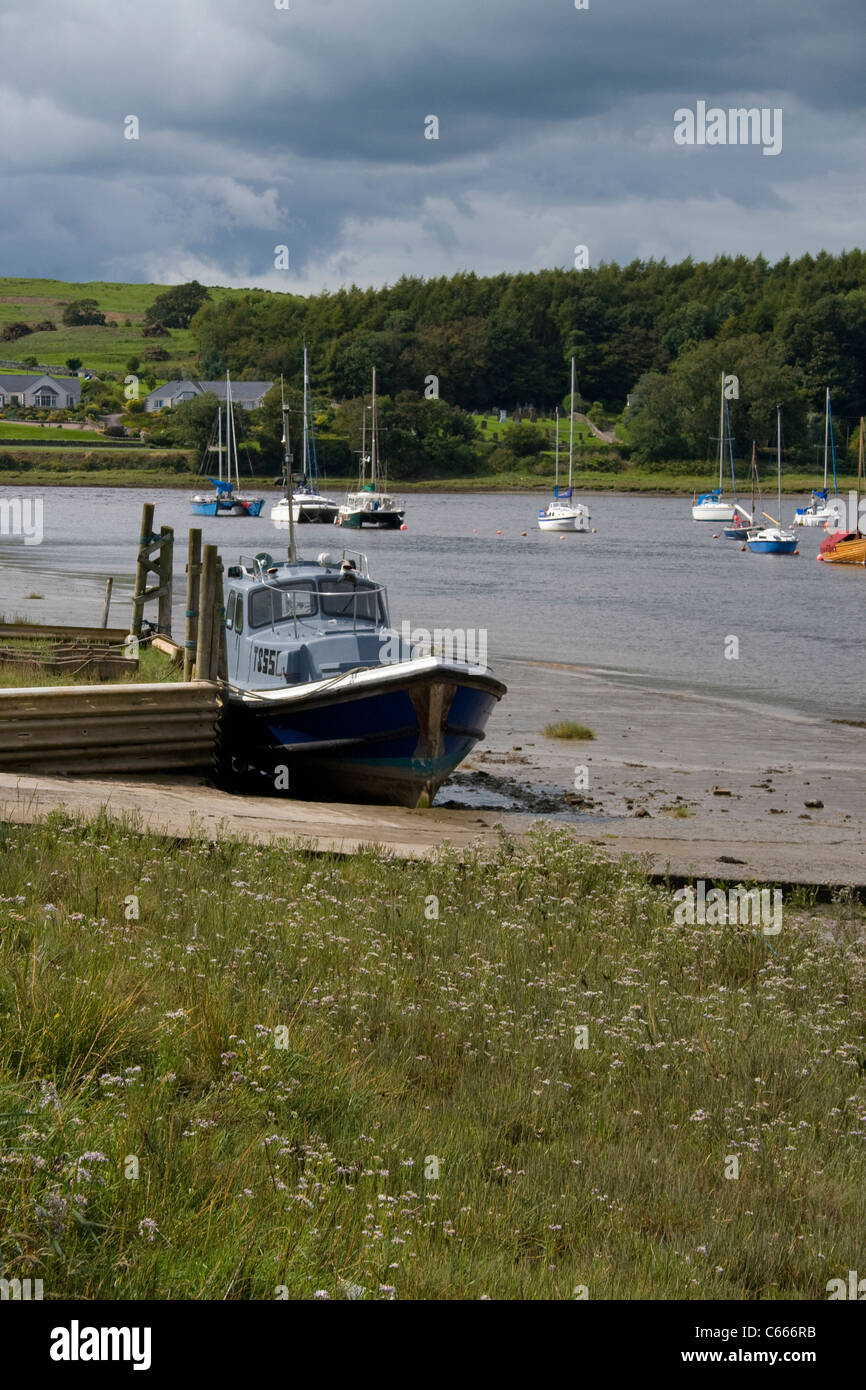 Boats in Kirkcudbright Bay, Dumfries & Galloway Stock Photo - Alamy