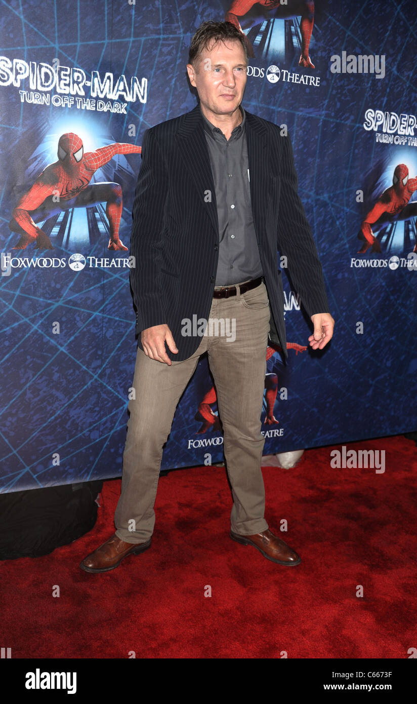 Liam Neeson in attendance for Spider-Man: Turn Off The Dark Opening ...