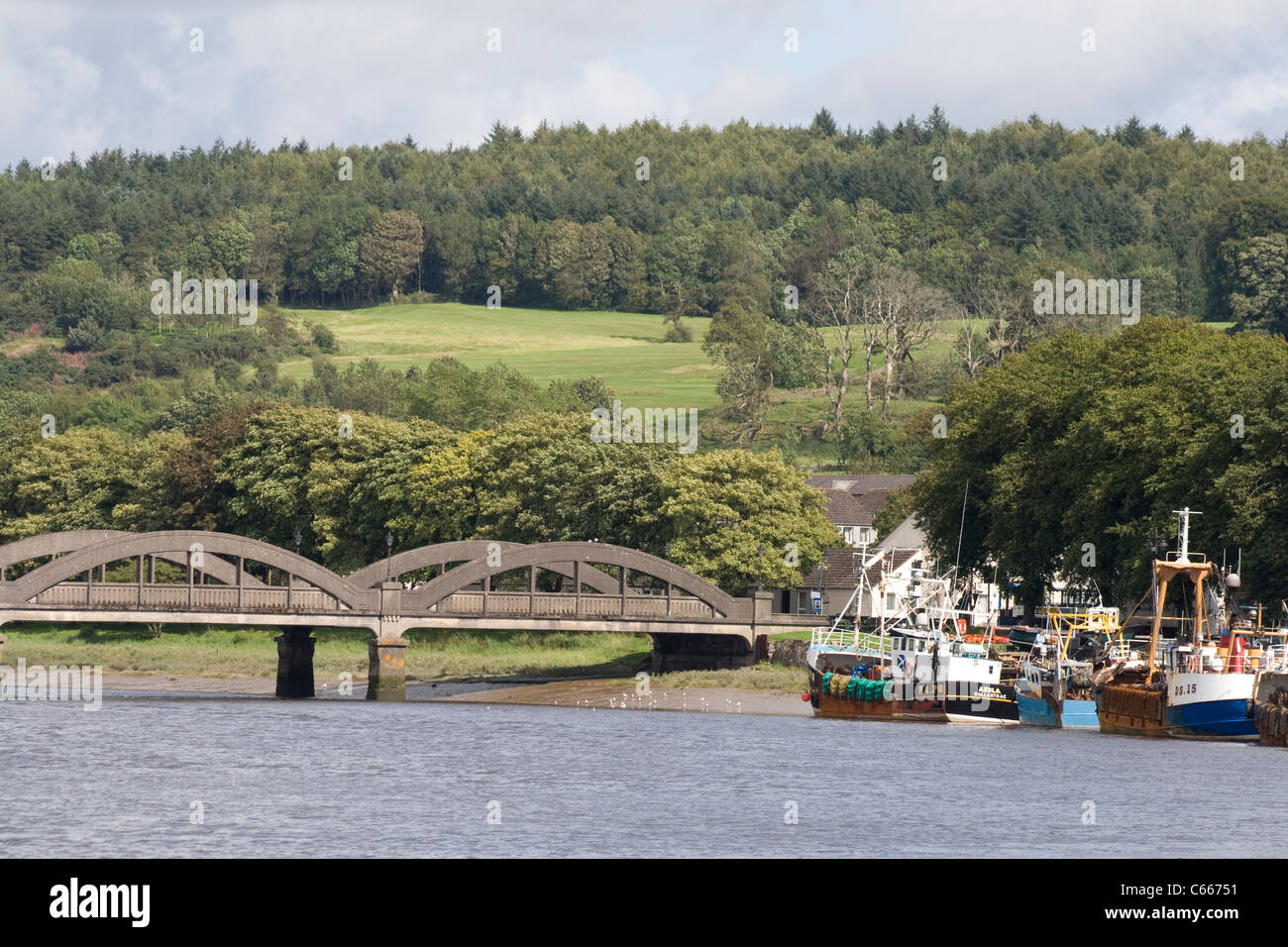 Boats in Kirkcudbright Bay, Dumfries & Galloway Stock Photo - Alamy