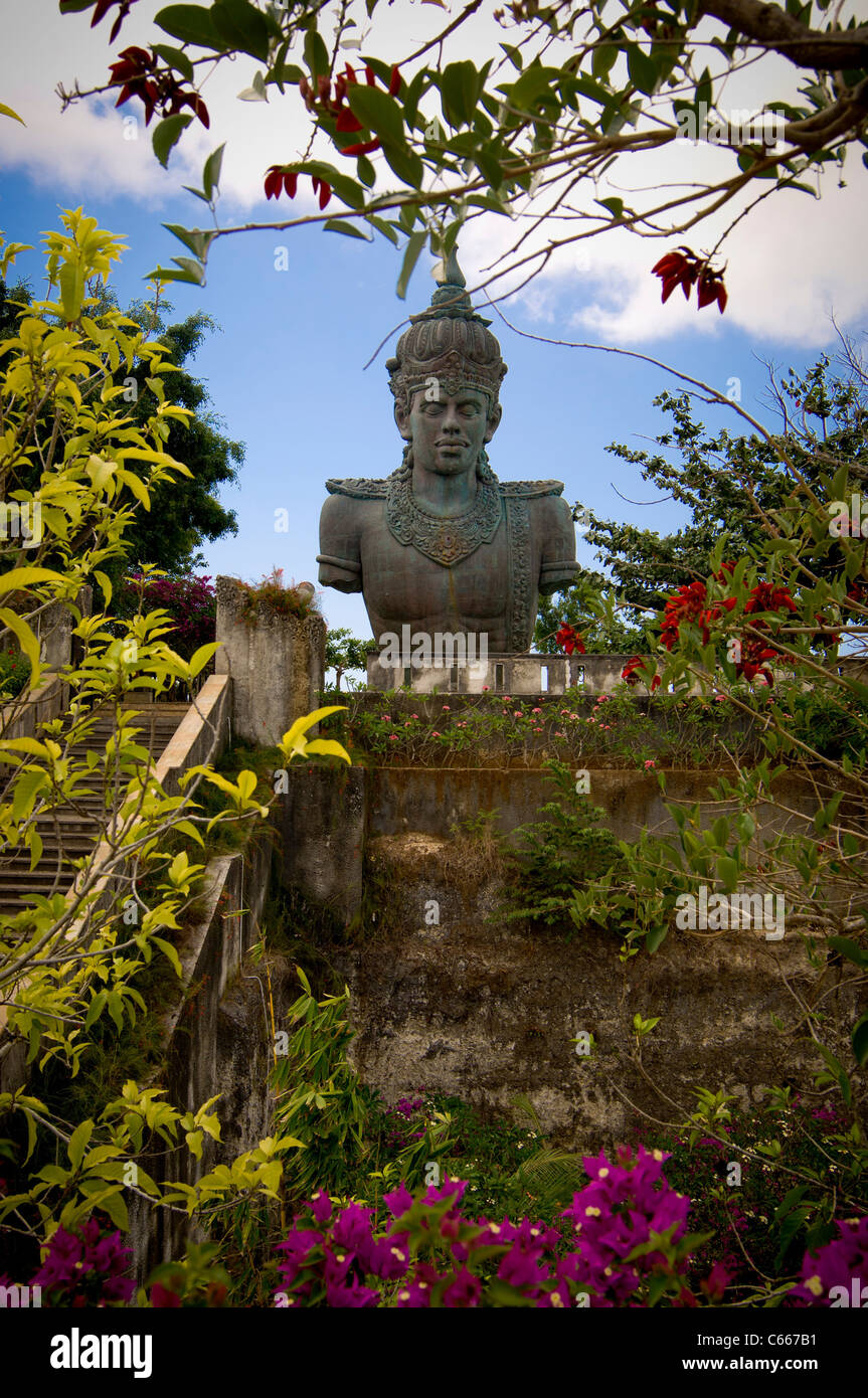 Statue of Hindu God Visnu at Garuda Wisnu Kencana Cultural Park, Bali ...