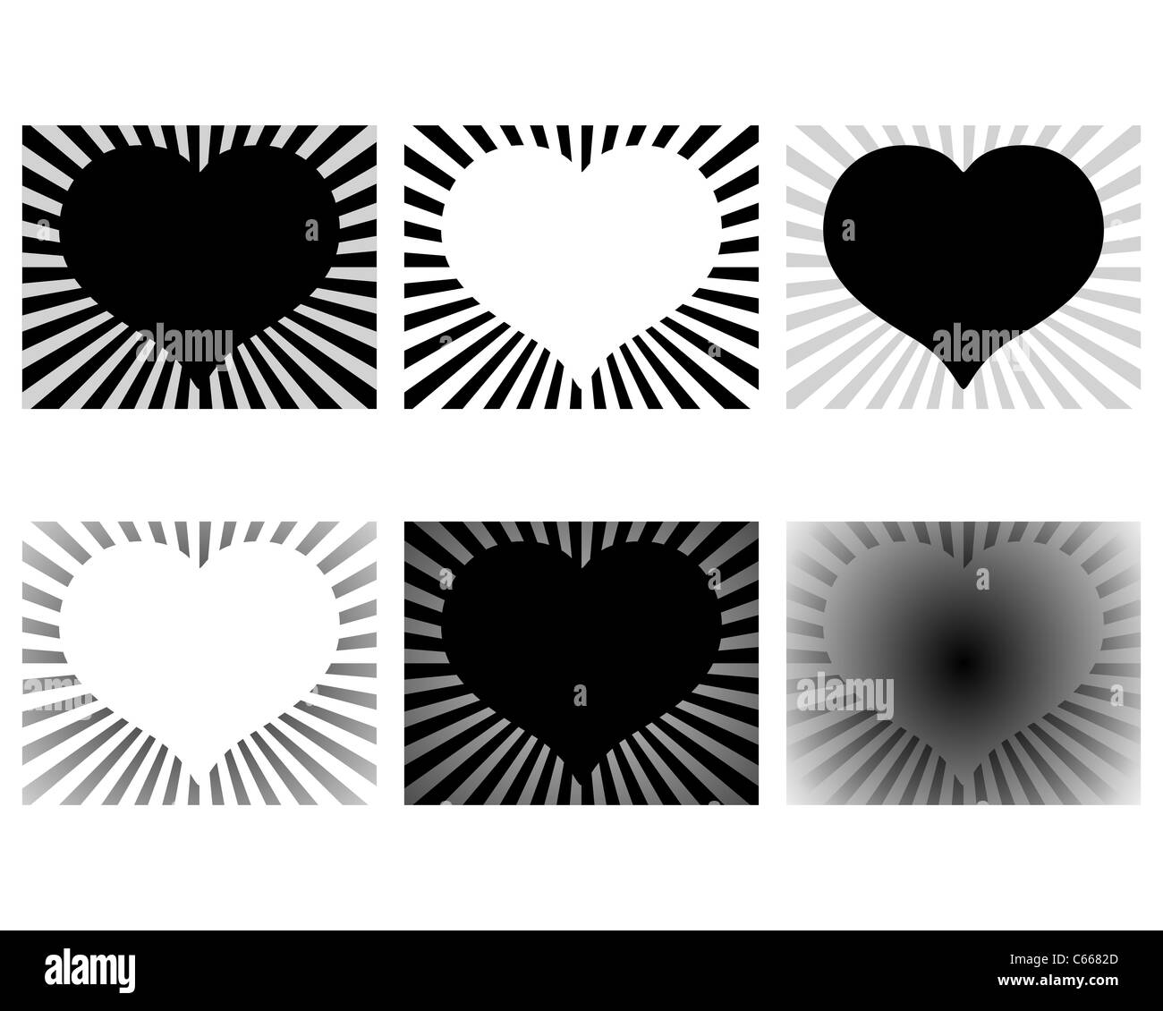 Rays heart design Stock Photo - Alamy