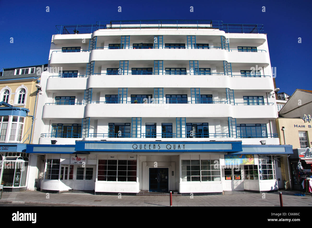 Art Deco Queen's Quay Building, Victoria Parade, Torquay, Devon ...
