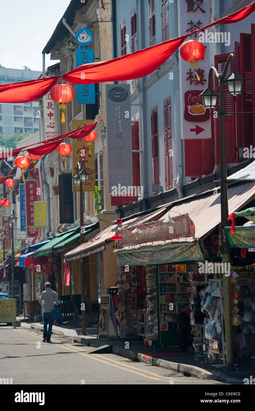 Colorful Shophouses in Chinatown, Singapore Stock Photo - Alamy