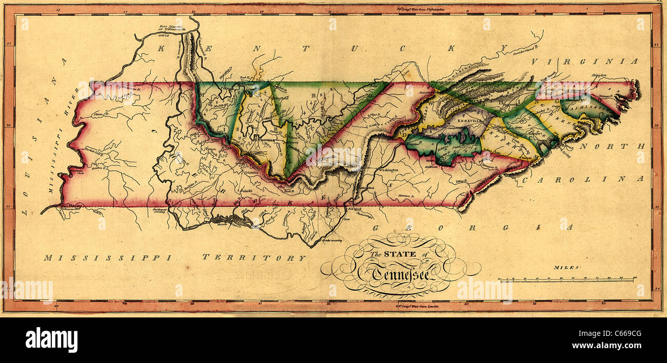 Historical Tennessee Maps Map Of Tennessee Tennessee Map, Nashville