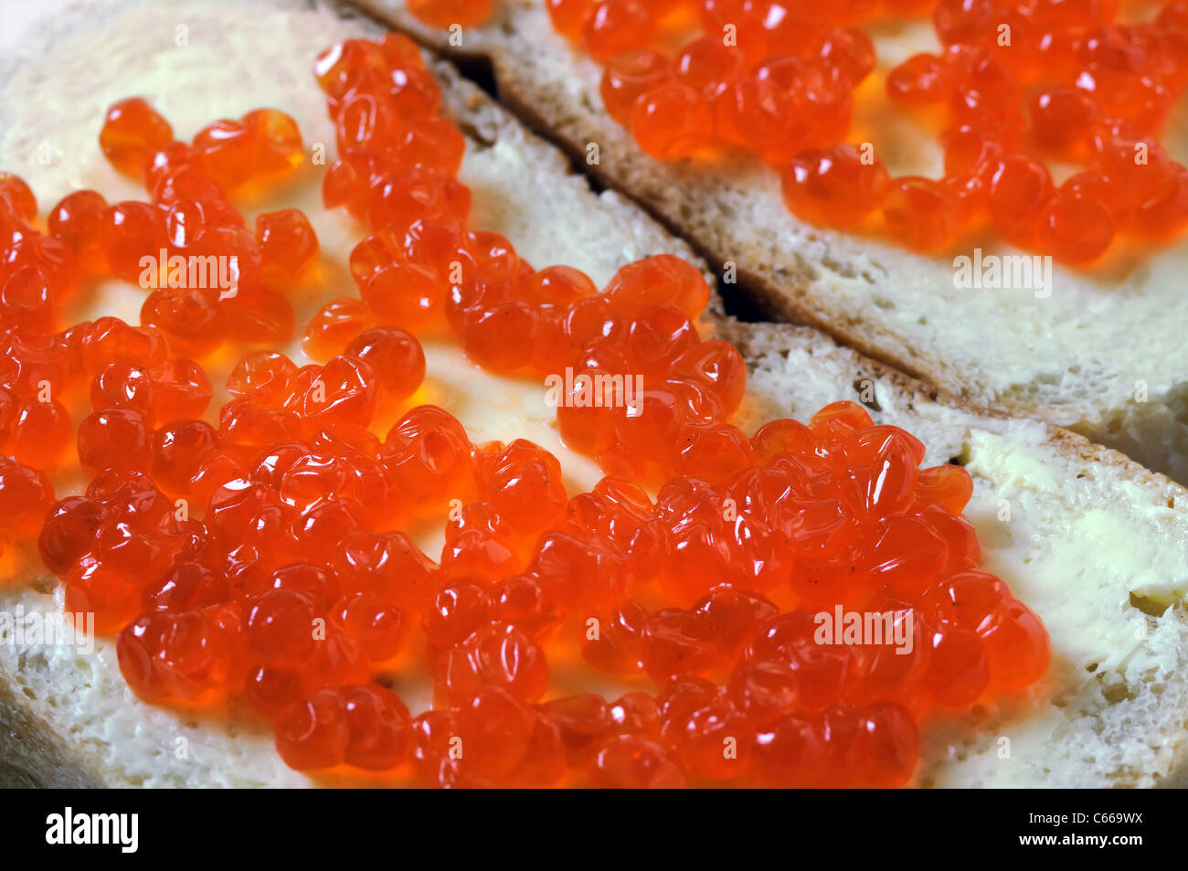 Red caviar sandwich hi-res stock photography and images - Alamy