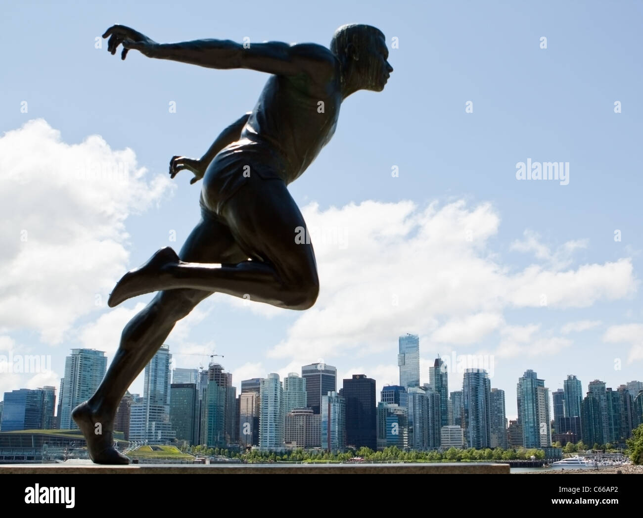 Bronze Statue of Track and Field Athlete Harry W Jerome in Stanley Park ...