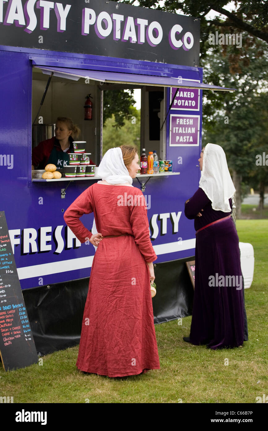 'Tasty Potato Co' Buying Food at the Medieval Festival in Verdin Park ...