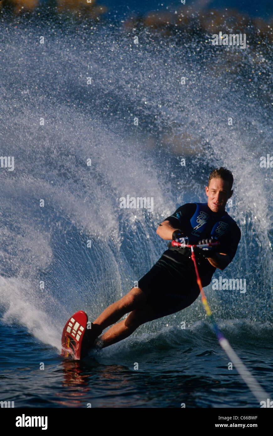 Water Skier in action Stock Photo - Alamy
