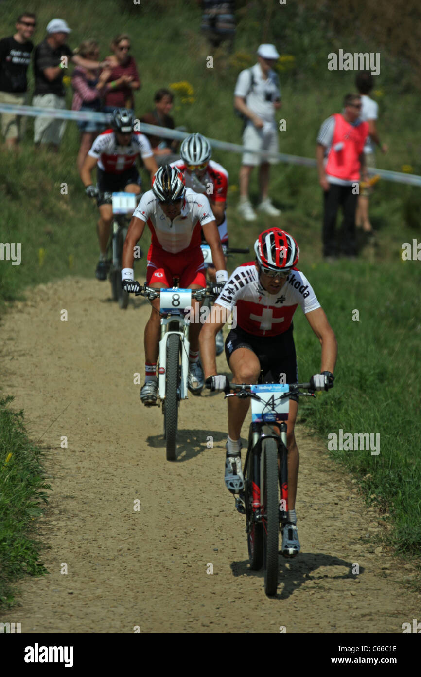 Christoph Sauser from Switzerland at the Hadleigh Farm Mountain Bike ...