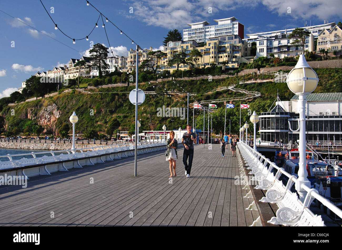 Torquay Pier, Torquay, Tor Bay, Devon, England, United Kingdom Stock ...