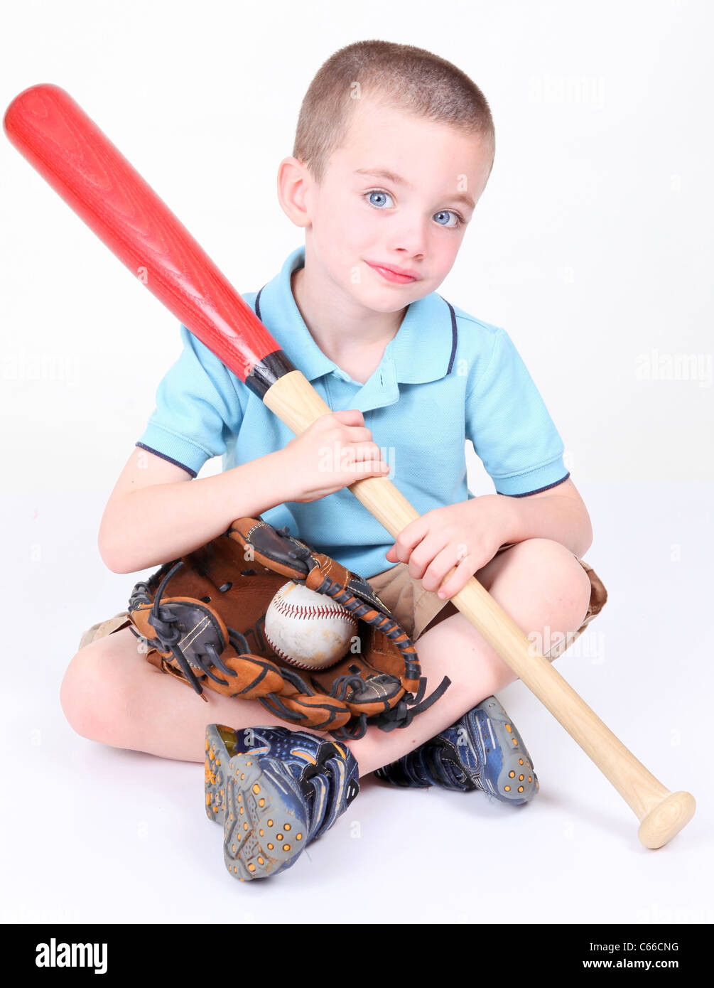 Boy with a baseball bat hi-res stock photography and images - Alamy