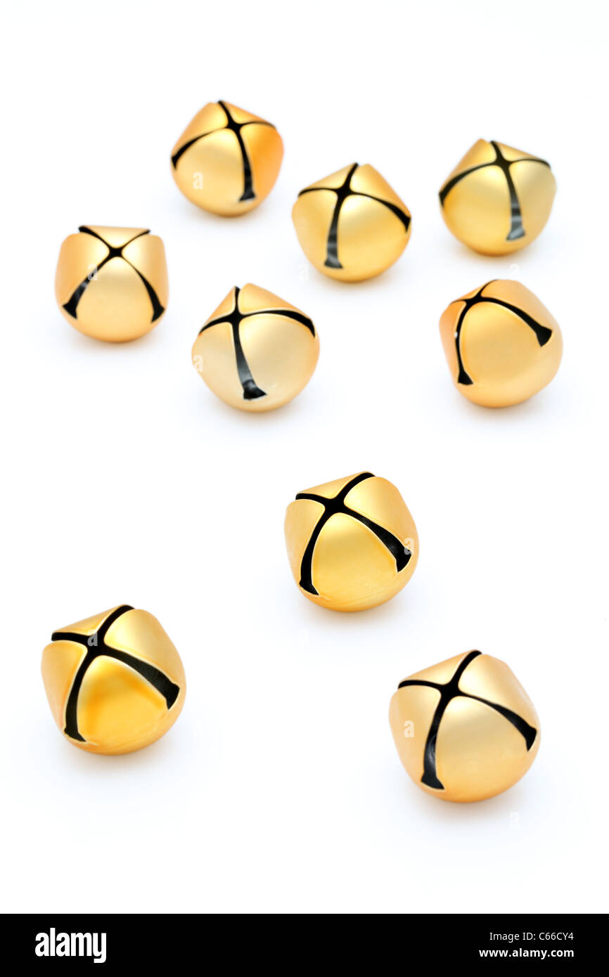 Japanese golden bells isolated on white background Stock Photo - Alamy