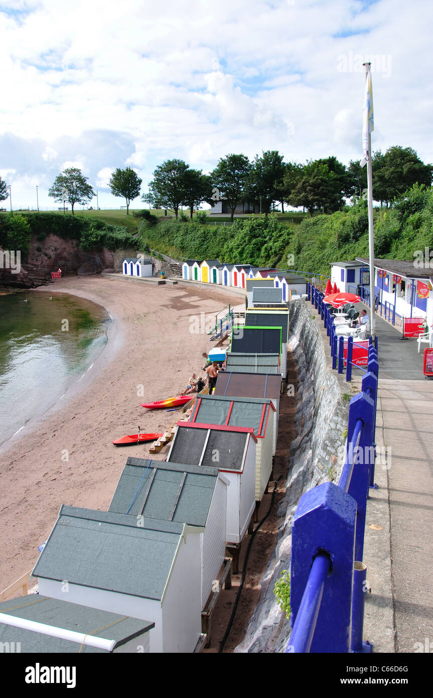 Colourful beach huts, Corbyn's Beach, Torquay, Tor Bay, Devon, England ...