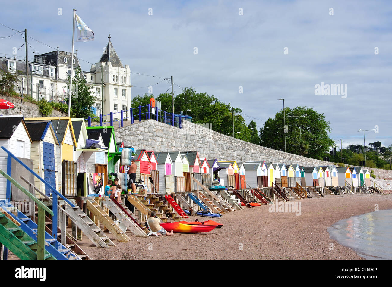 Colourful beach huts torquay devon hi-res stock photography and images ...