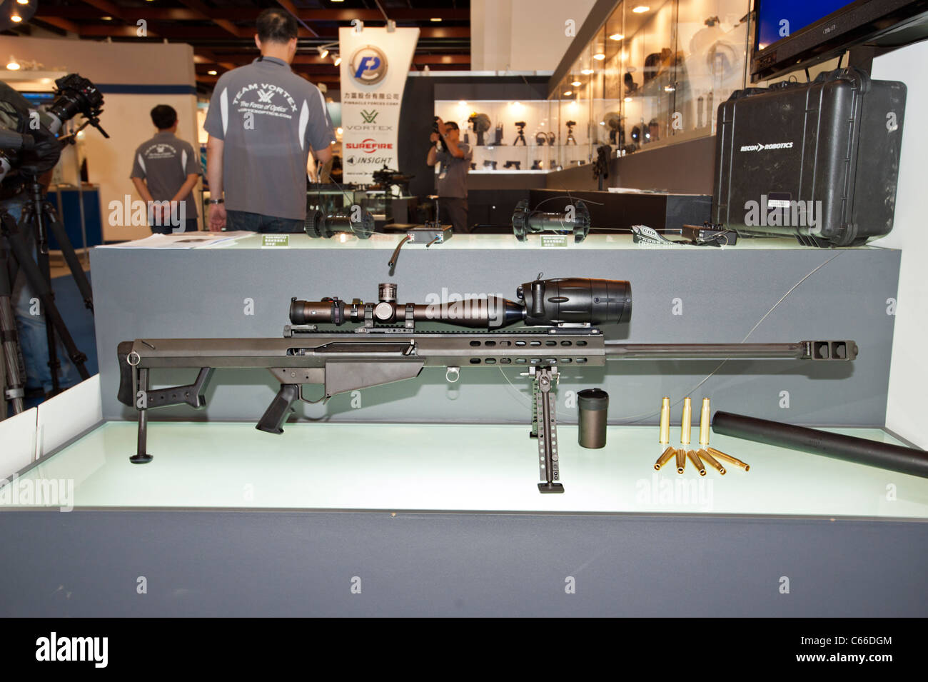 Sniper rifle with Viper PST 1-4x24 mm scope made by Pinnacle Forces ...