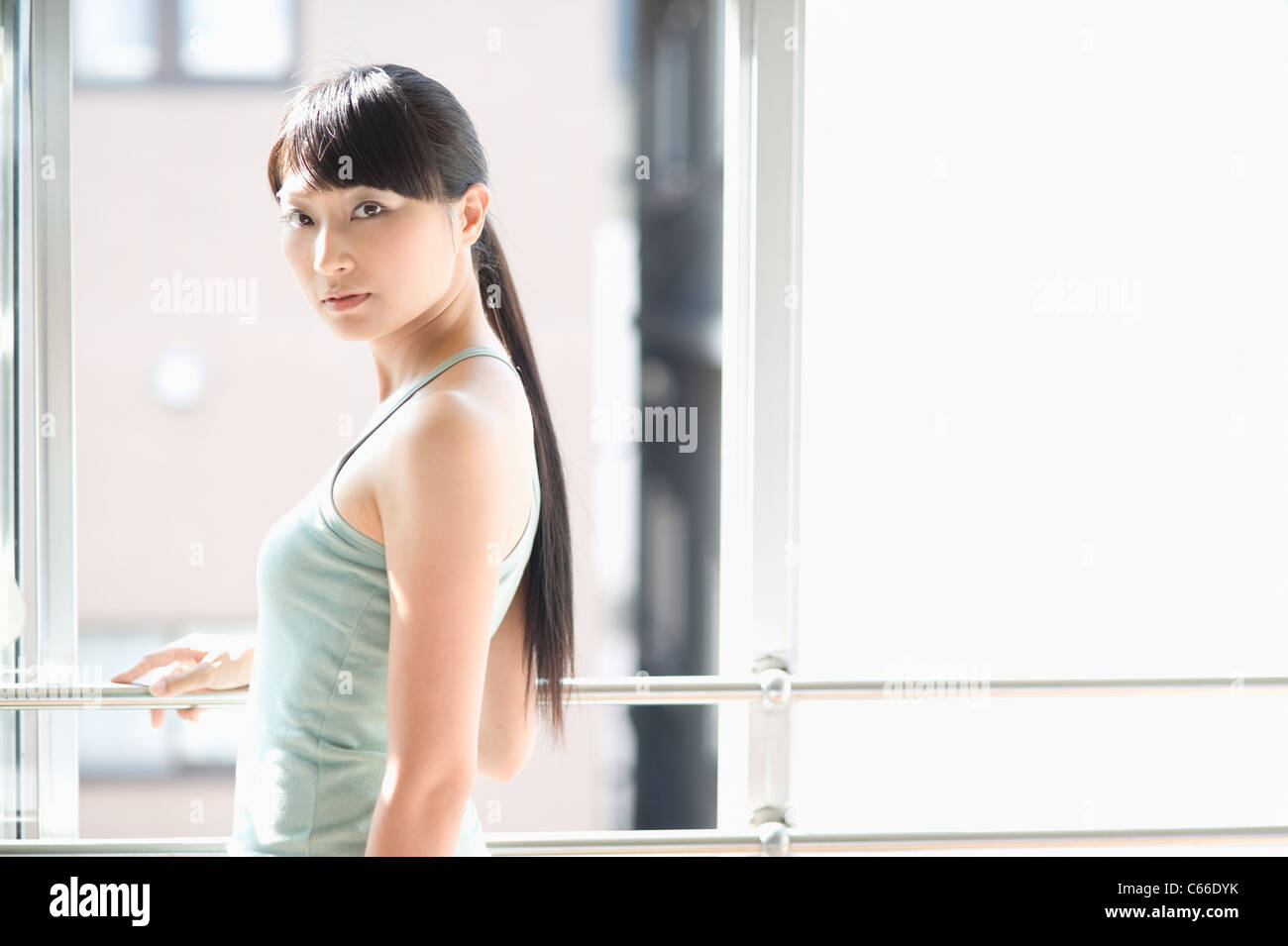 Woman Looking Back Stock Photo - Alamy