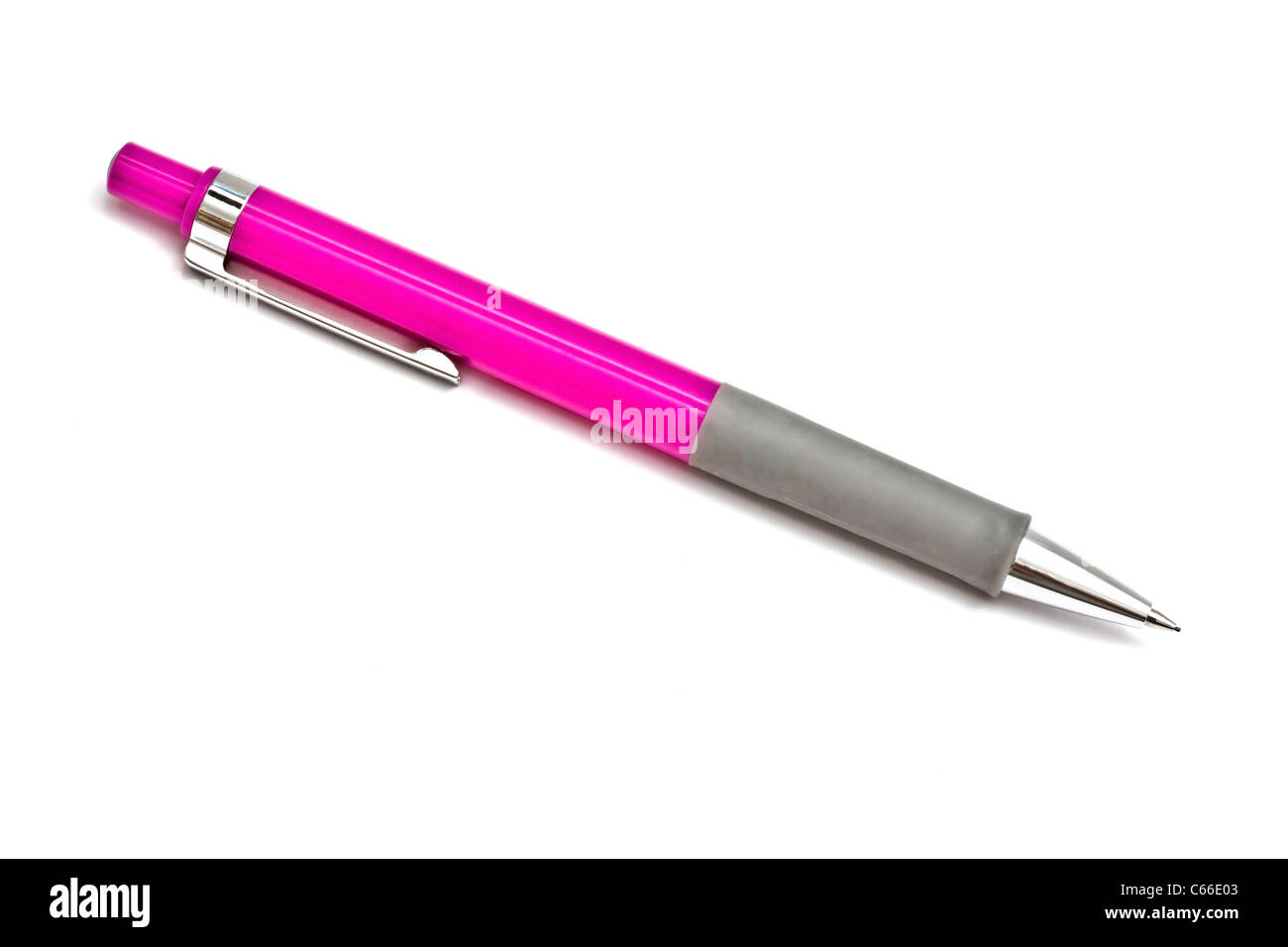 Pink pen isolated on white background Stock Photo - Alamy