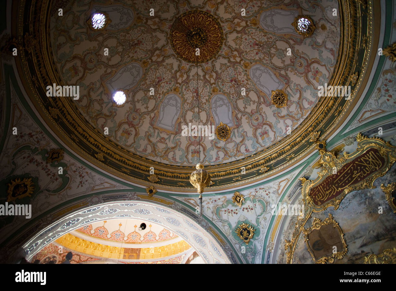 Turkey, Istanbul, Topkapi Palace Museum, Interior Dome of the Imperial ...