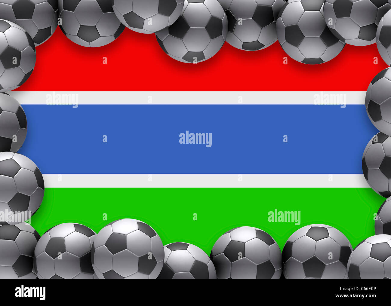 Flag of Gambia football soccer Stock Photo - Alamy