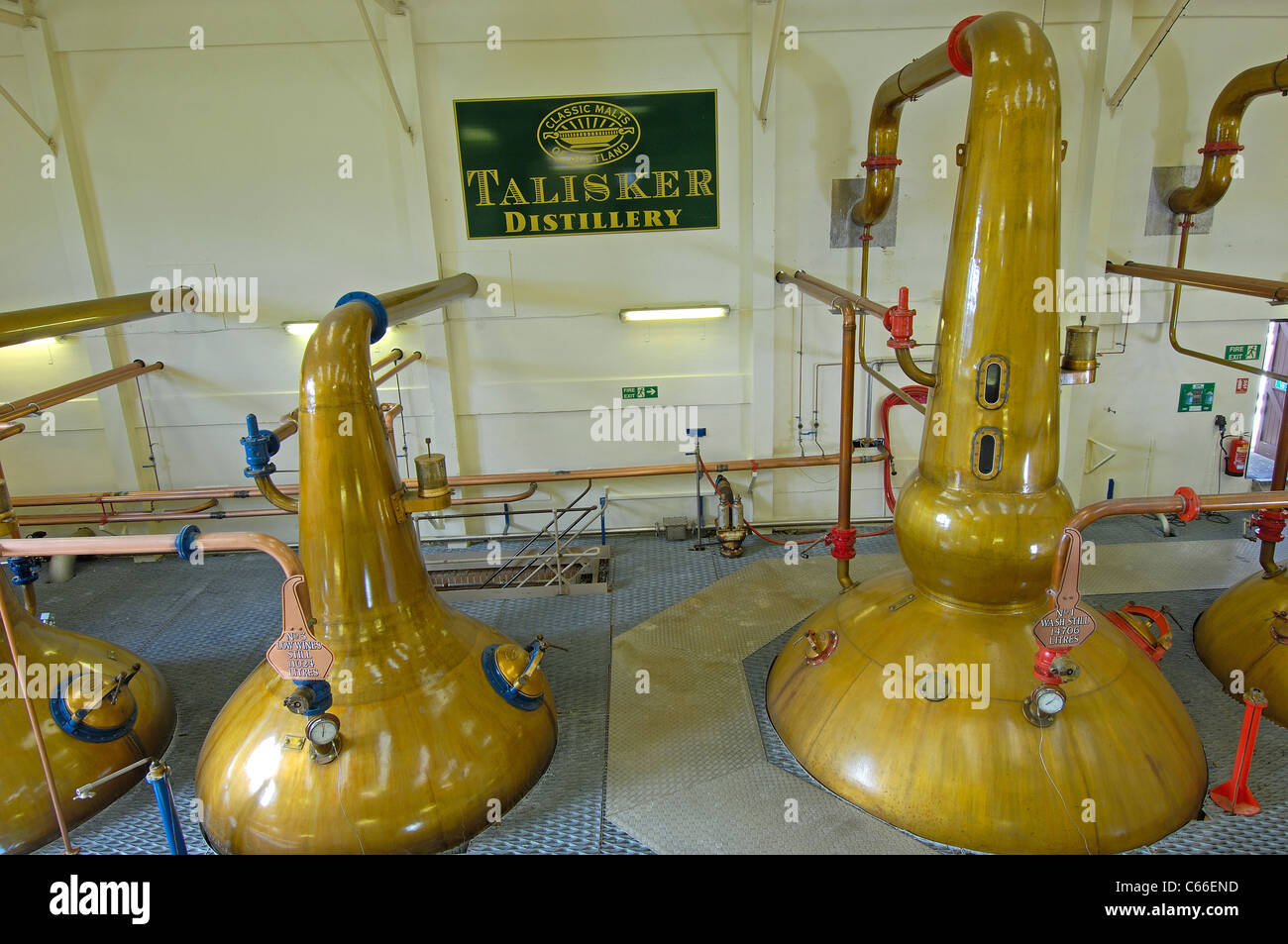 Talisker distillery (single malt whisky), Skye Island, Highlands region ...