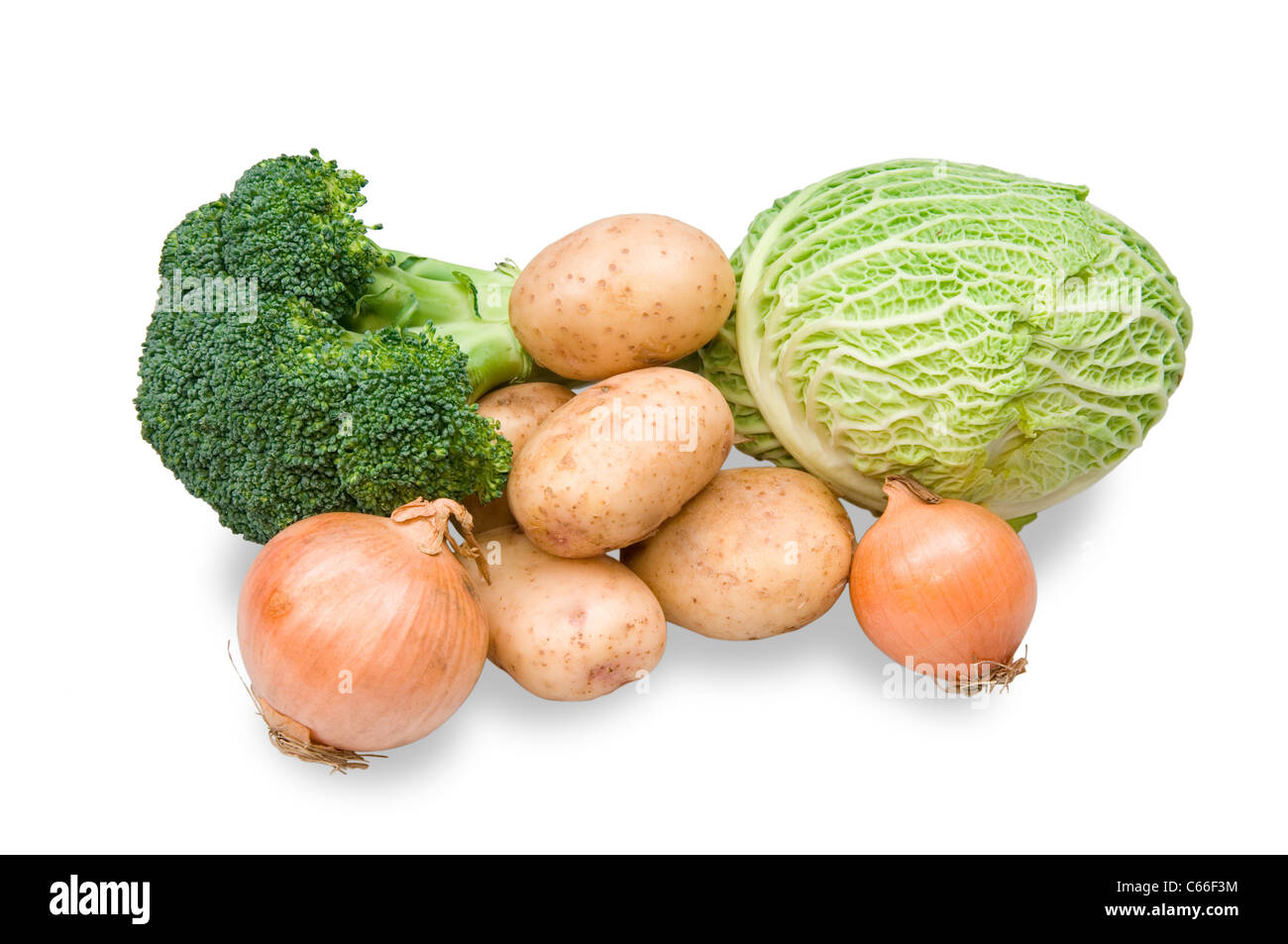 Heap of fresh vegetables- Isolated on White Background Stock Photo - Alamy