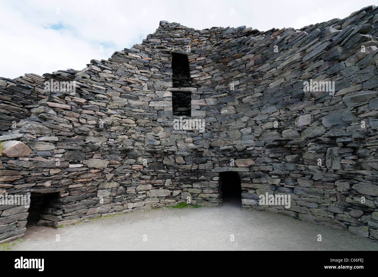 Dun Carloway broch on the west coast of the Isle of Lewis in the Outer ...