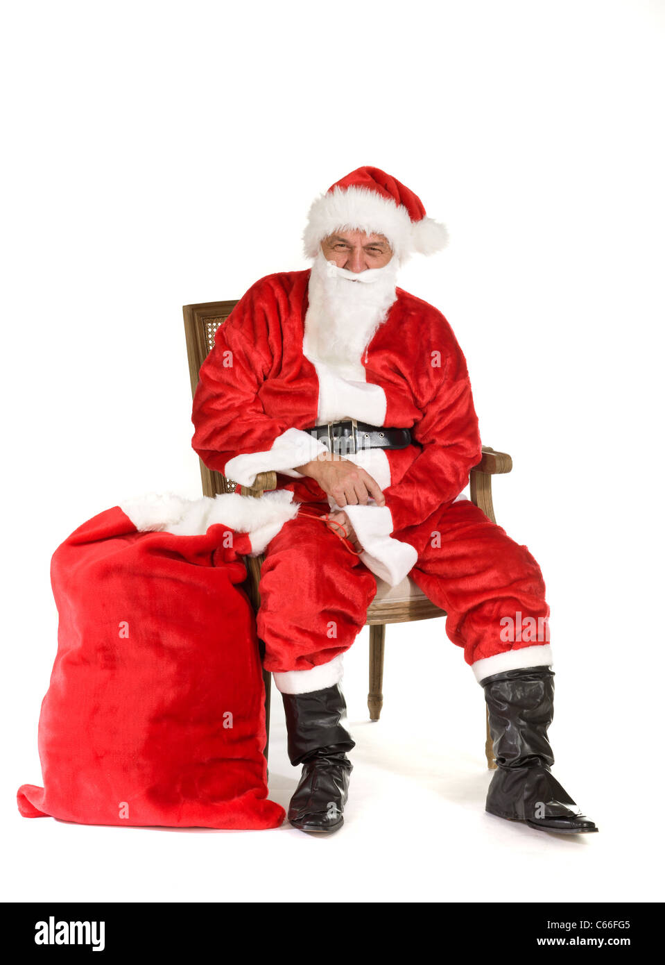 Photo happy santa claus Cut Out Stock Images & Pictures - Alamy