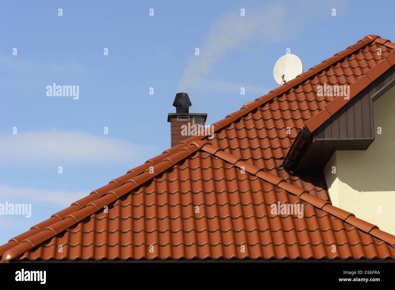 White house with red sloping roof hi-res stock photography and images ...
