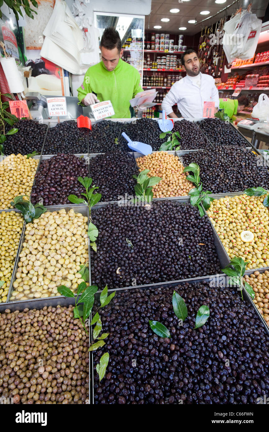 Turkey, Istanbul, Sultanahmet, Spice Bazaar, Olives Stock Photo - Alamy