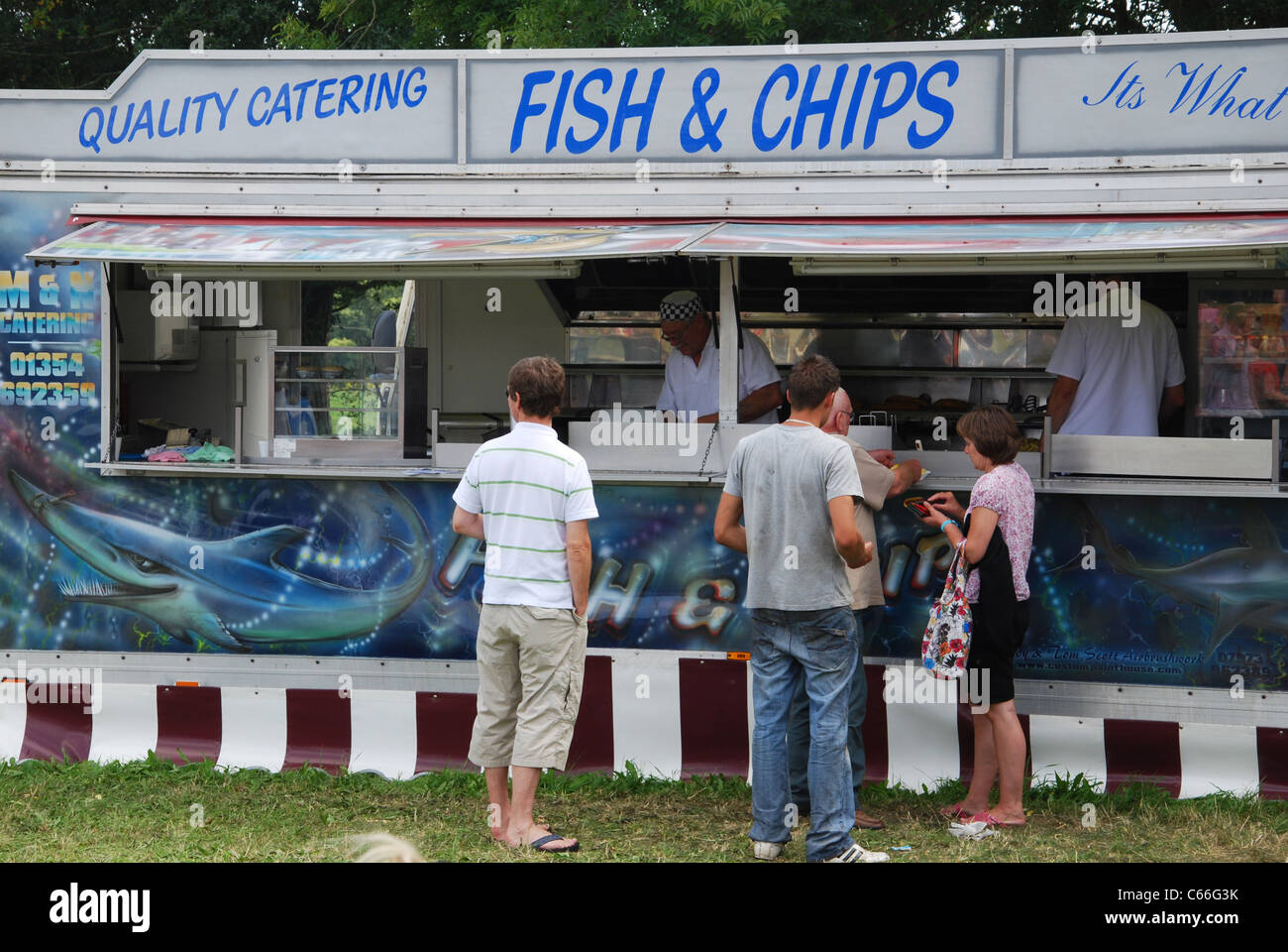 fish and chips stall at classic car meeting Hertfordshire United ...